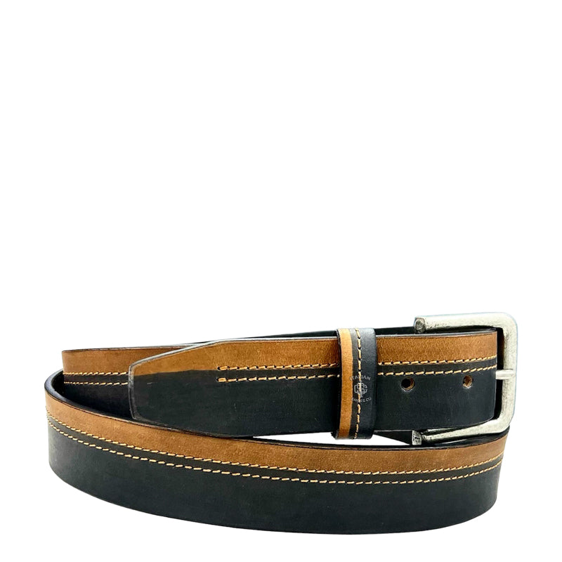 Ebullience Leather Belt Blue
