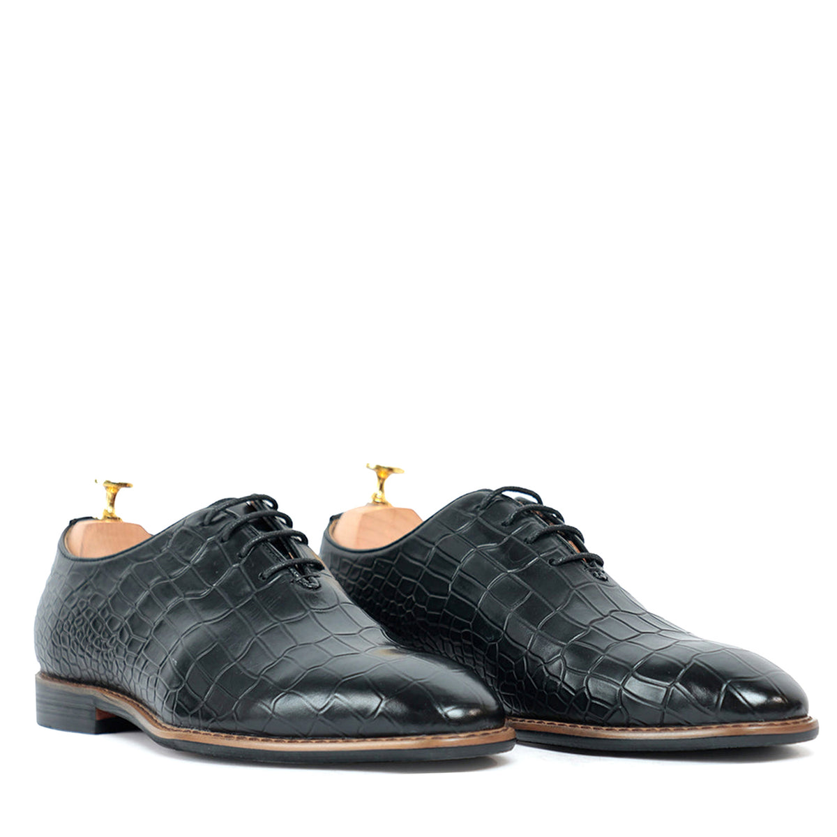 Bruno Oxford Croco Black Lace up