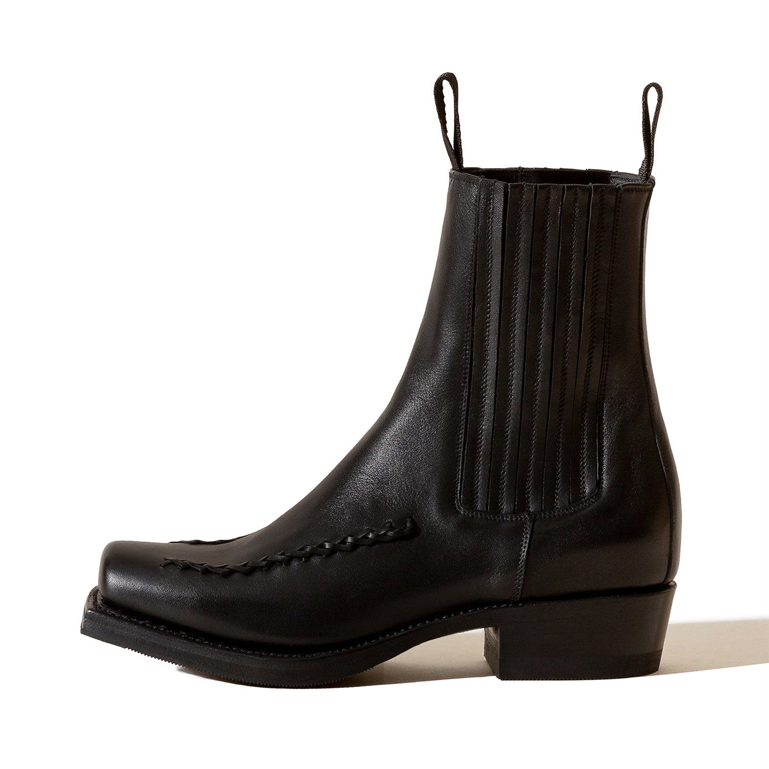 Men's Square-Toe Braided Detail Chelsea Boot