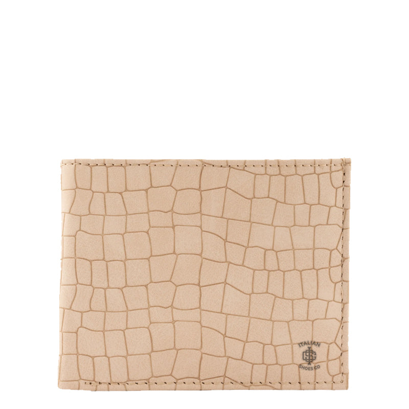 Croc Leather Bifold Beach Wallet
